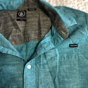 Volcom | Shirts | Turquoise Blue Shirt | Poshmark